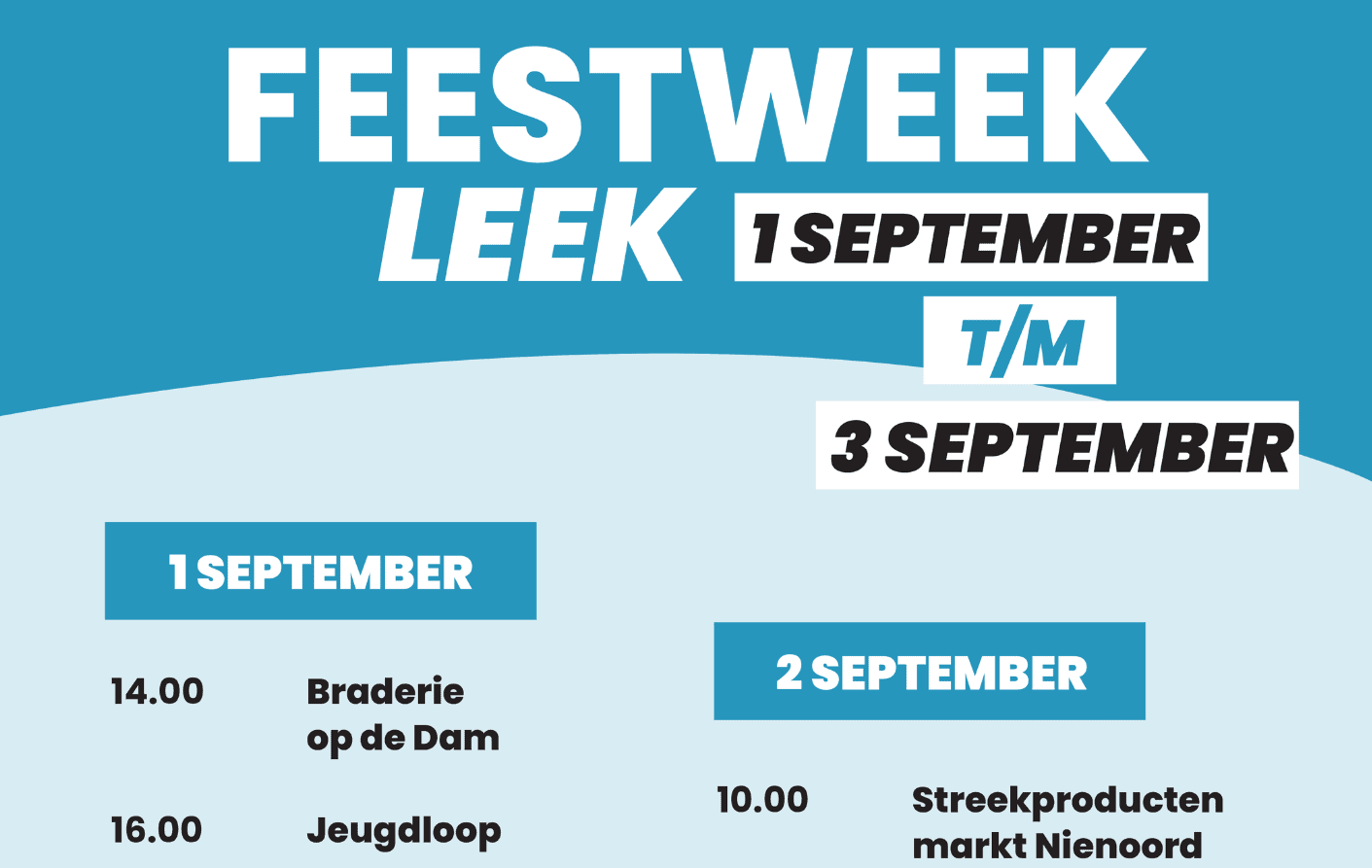 Feestweek in Leek met vele activiteiten bijna van start; dit is er te ...