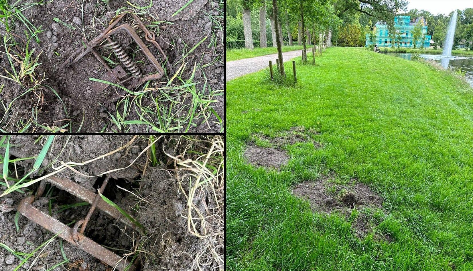 Mollenklemmen op scherp ingegraven bij Nienoord; "Gevaarlijk voor ...