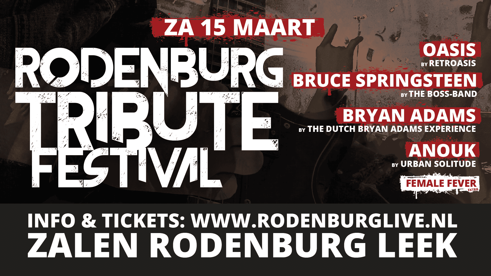 Alle namen Rodenburg Tribute Festival 2025 zijn bekend! | InfoLeek