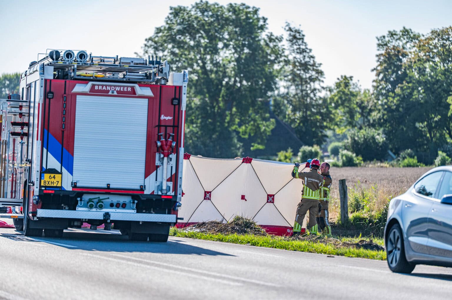 Drie personen overleden bij frontale botsing op N355 bij Grijpskerk ...