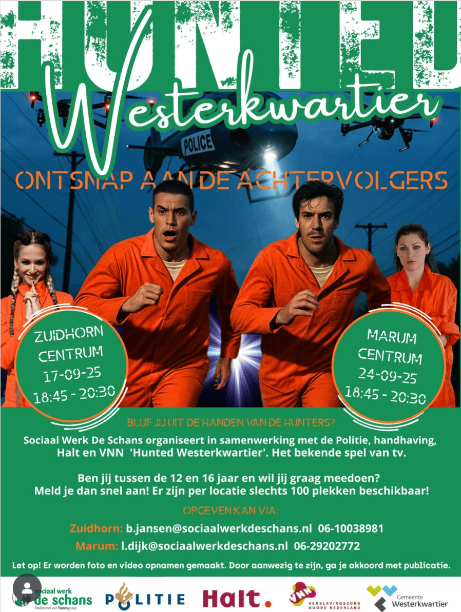Hunted Westerkwartier: Spannend spel voor jongeren komt naar Zuidhorn ...