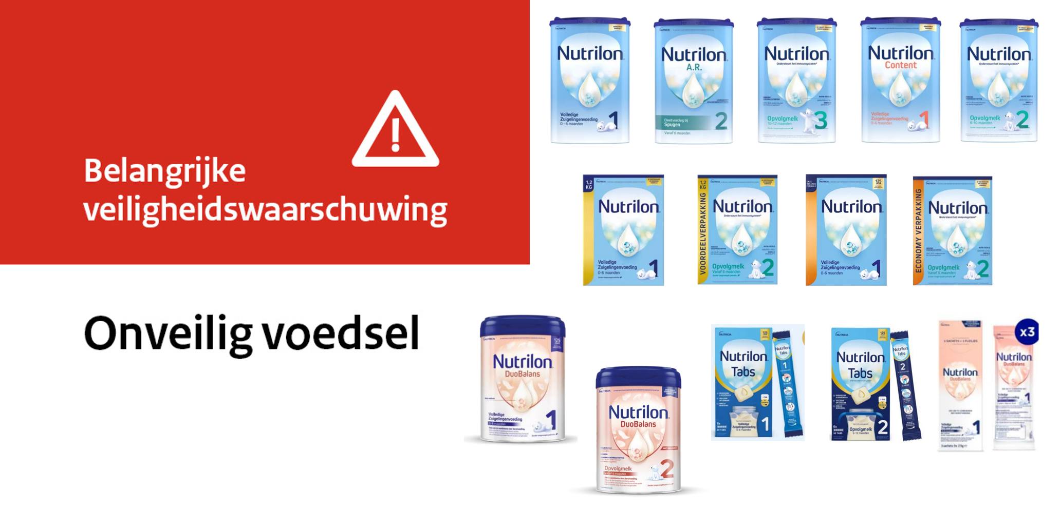 Danone roept Nutrilon babyvoeding terug in overleg met Nederlandse ...